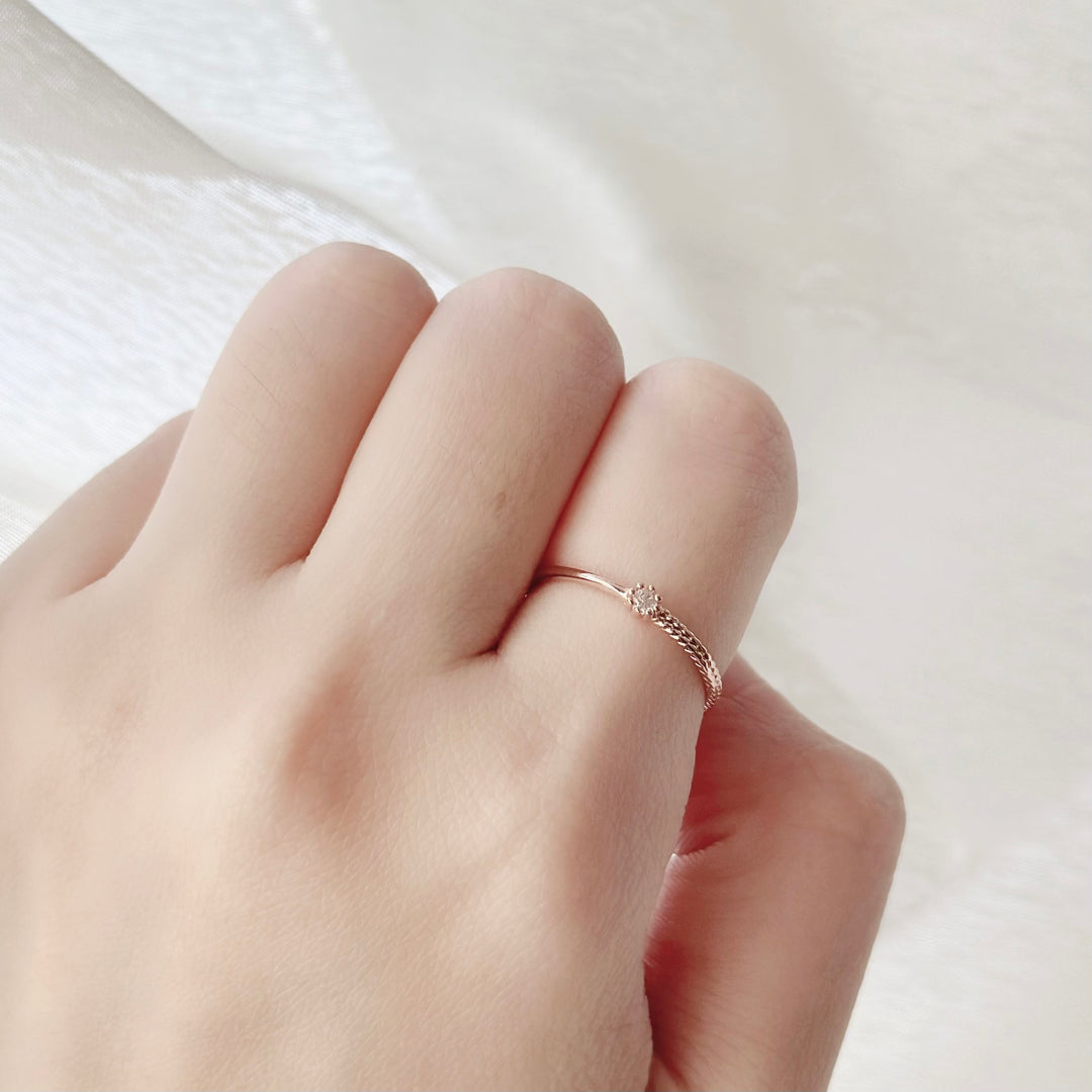 Rose Gold Hyo Joo Ring | Made in Korea | Dainty Jewellery – Aurelia Atelier
