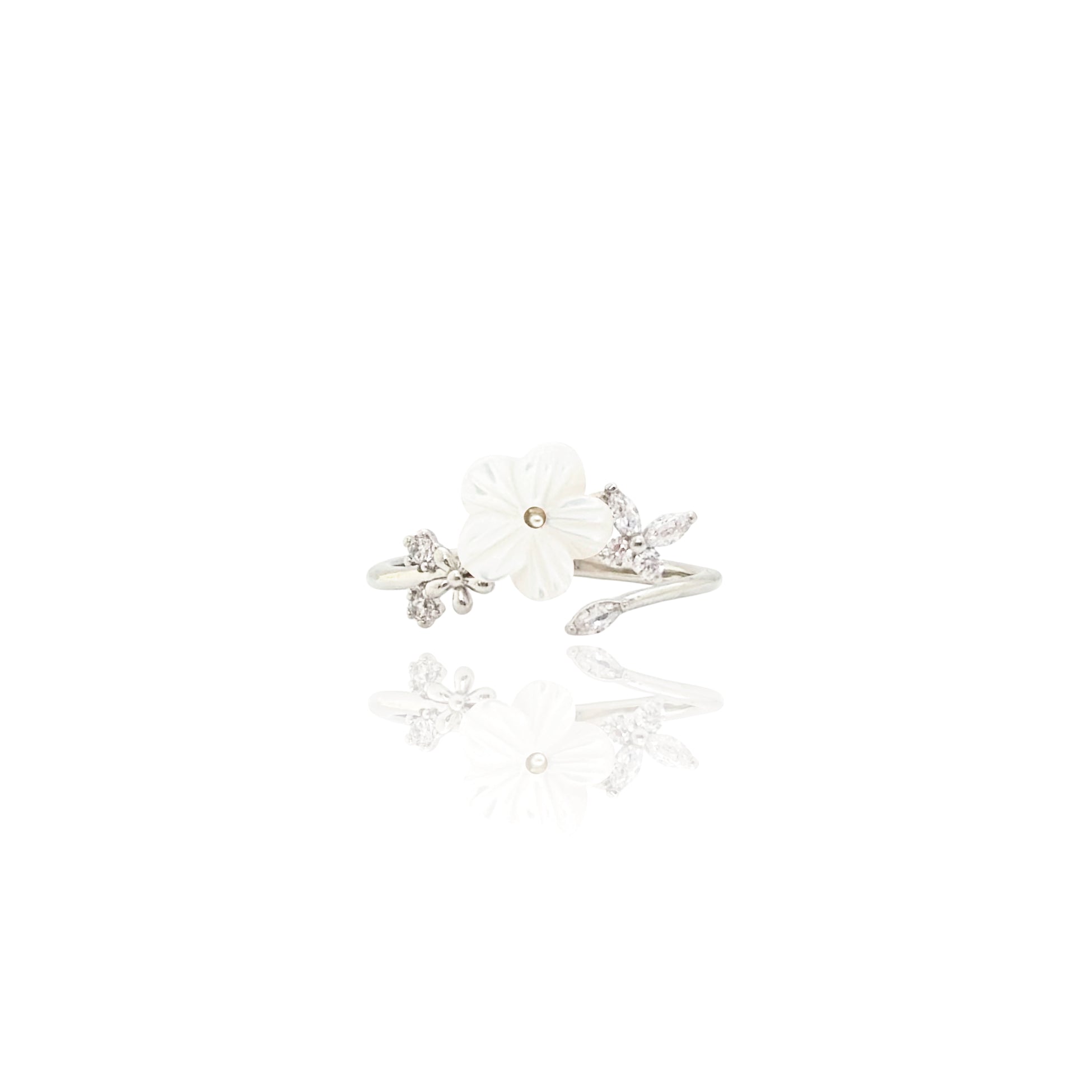 Silver Sakura Blossom Ring | Made in Korea | Dainty Jewellery – Aurelia ...