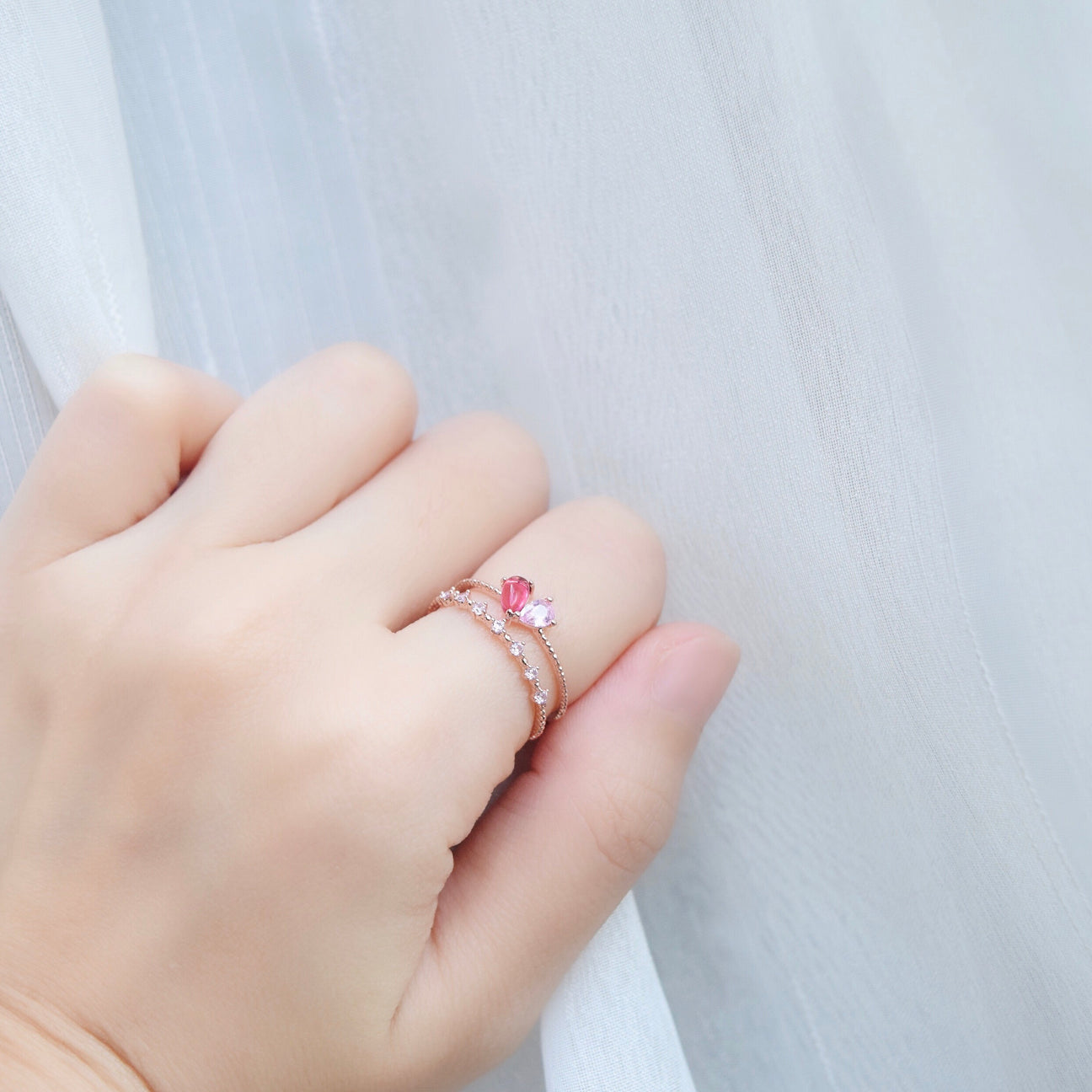 Ruby Hyacinth Ring | Made in Korea | Dainty Jewellery – Aurelia Atelier