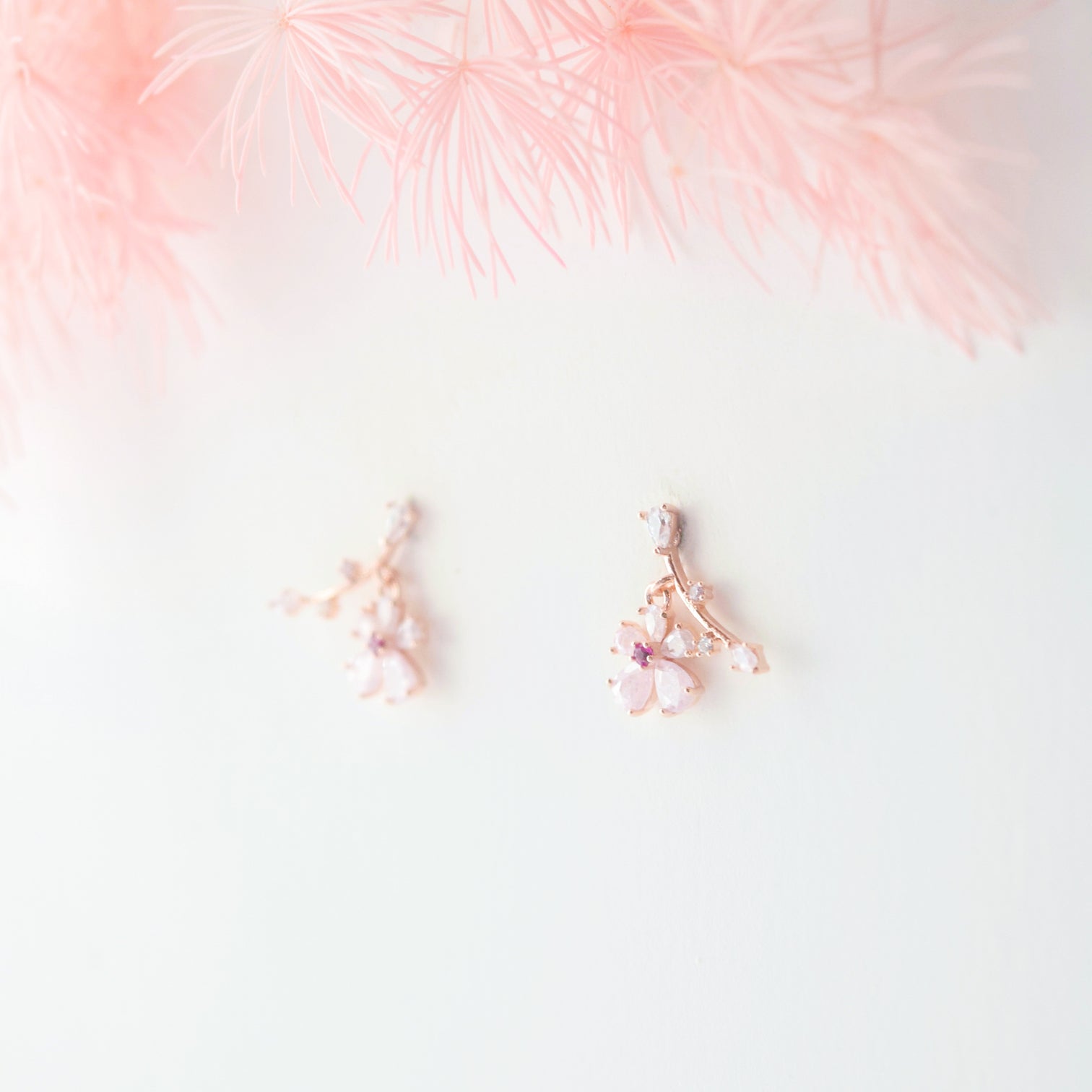 Rose Gold Primrose Earrings | Made in Korea | Dainty Jewellery ...