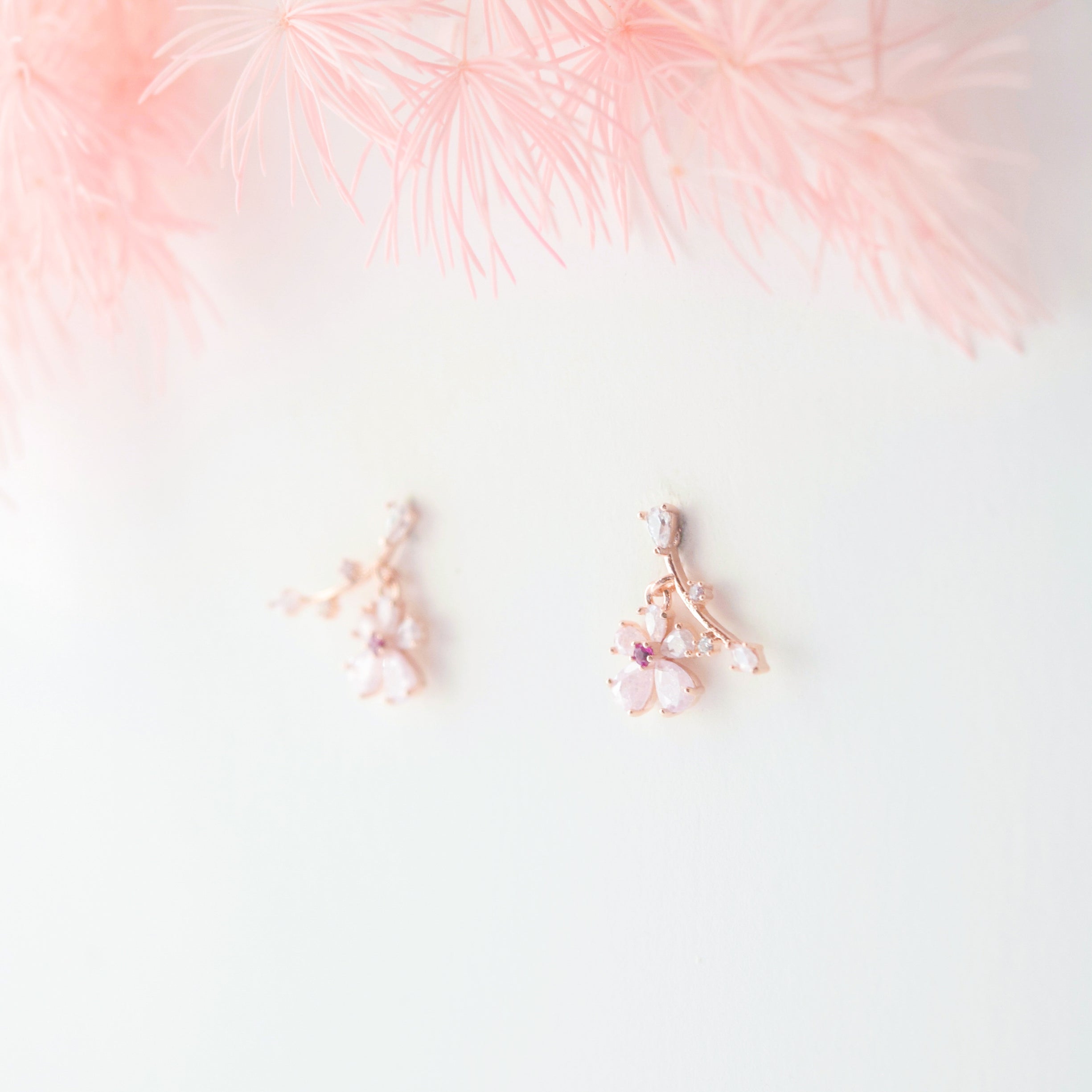 Rose Gold Primrose Earrings | Made in Korea | Dainty Jewellery ...