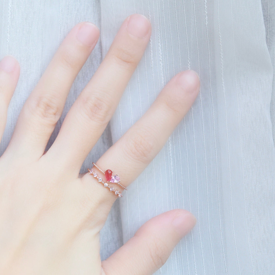 Ruby Hyacinth Ring | Made in Korea | Dainty Jewellery – Aurelia Atelier